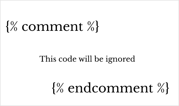 How to comment out liquid code on shopify